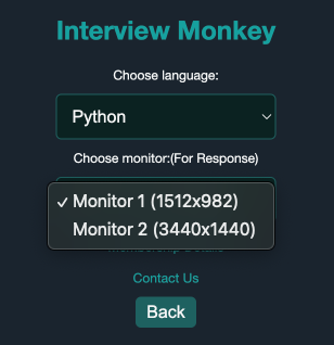 Introducing Monitor Selection to Interview Monkey